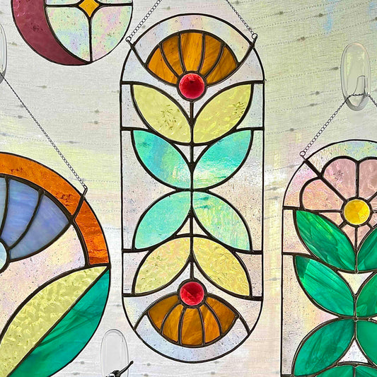 Stained glass for modern boho decor – Half Moon Glass